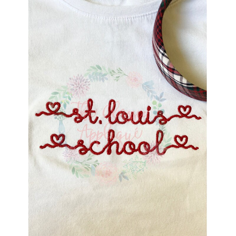 The mallory Cursive Satin Font With Heart Swashes - Etsy