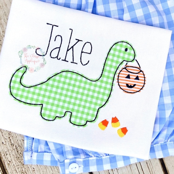 Halloween Dinosaur With Candy Corn and Candy Bucket Bean - Etsy