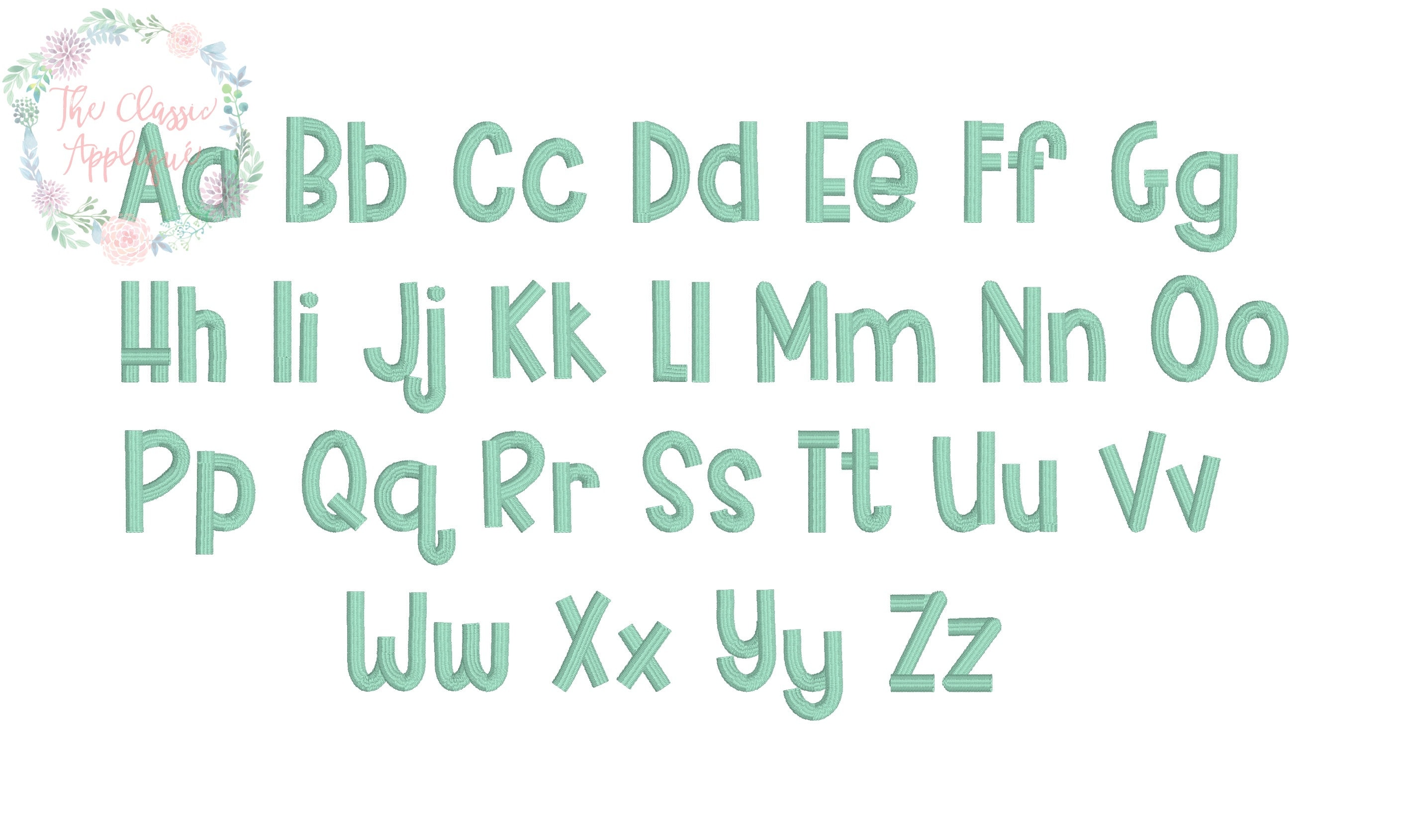 Piper Font Satin Stitch Monogram Font for Boy and Girl | Etsy