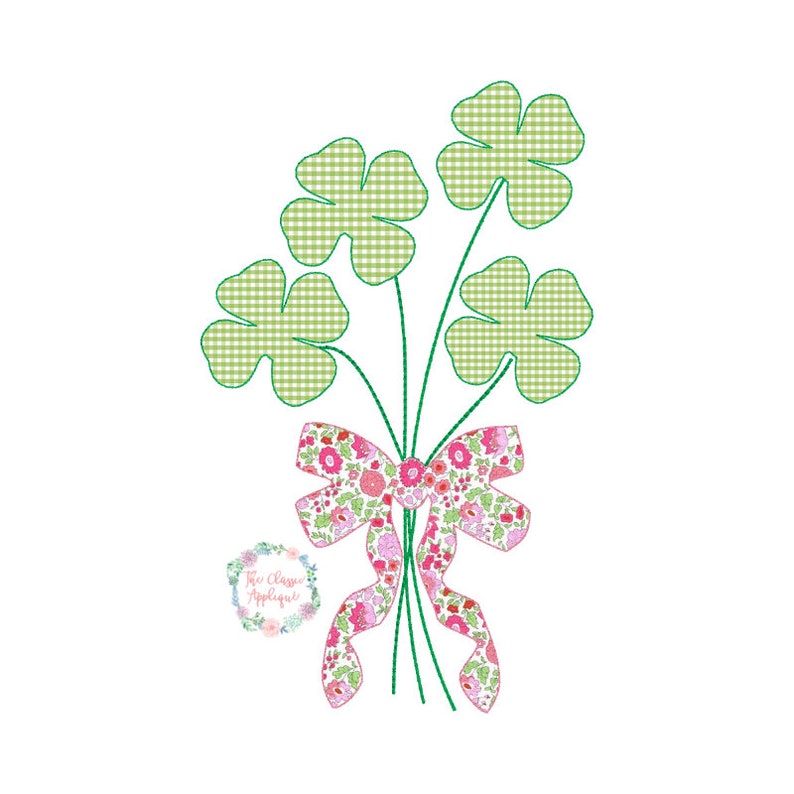 St. Patrick's Day Four Leaf Clover Shamrock Bouquet With Bow Bean ...