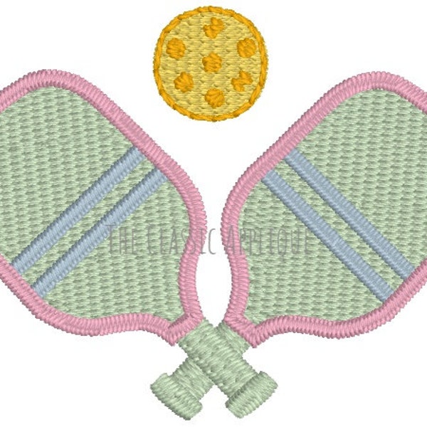 Mini Pickleball Design Embroidery - Etsy
