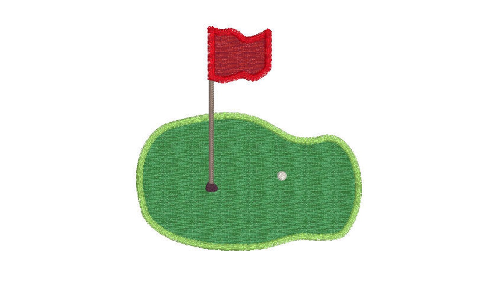 Golf Green With Golf Ball Applique Embroidery Design | Etsy