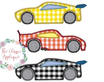 Embroidery Design Race Car Flags APPLIQUE Embroidery Design 4 - Etsy