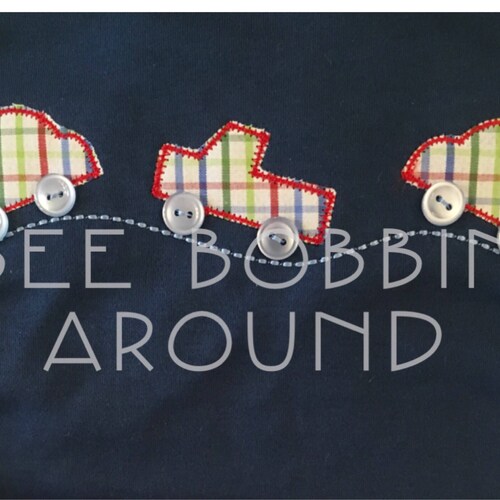 Applique Cars Truck on Vintgae Quick Bean Stitch Road Design - Etsy