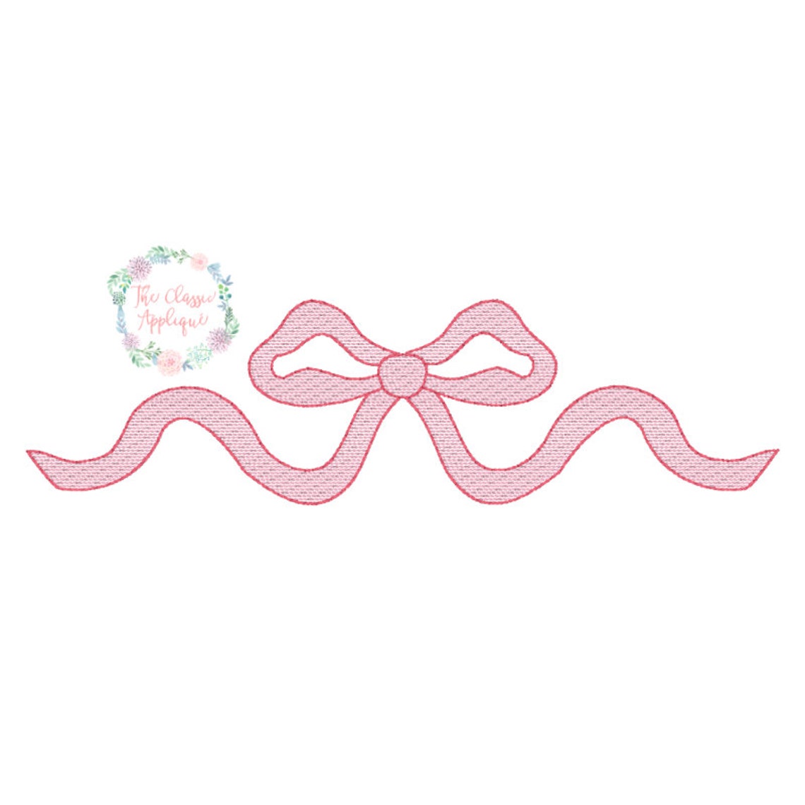 Shadow Embroidery Bow, Vintage Shadow Work, Machine Embroidery Design ...