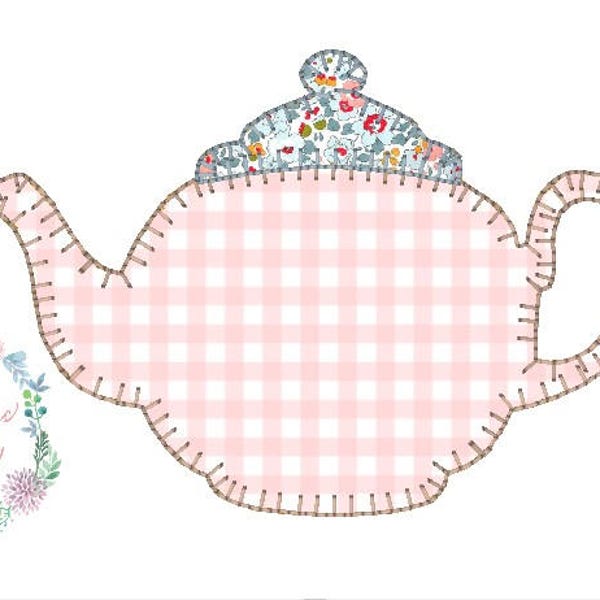 Teapot Applique Design - Etsy
