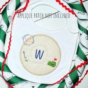 Golf Monogram Frame With Golf Green and Golf Club Machine Embroidery ...