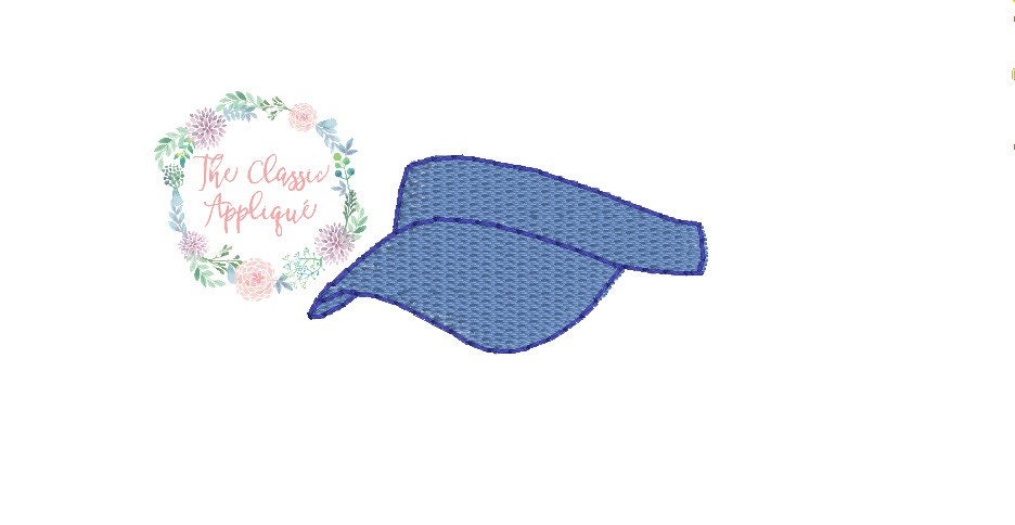 Sun Visor Mini Fill Stitch Machine Embroidery Design in 1.5 Inch, 2 ...