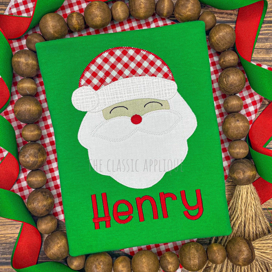 Santa Claus Zig Zag Applique Machine Embroidery Design File - Etsy