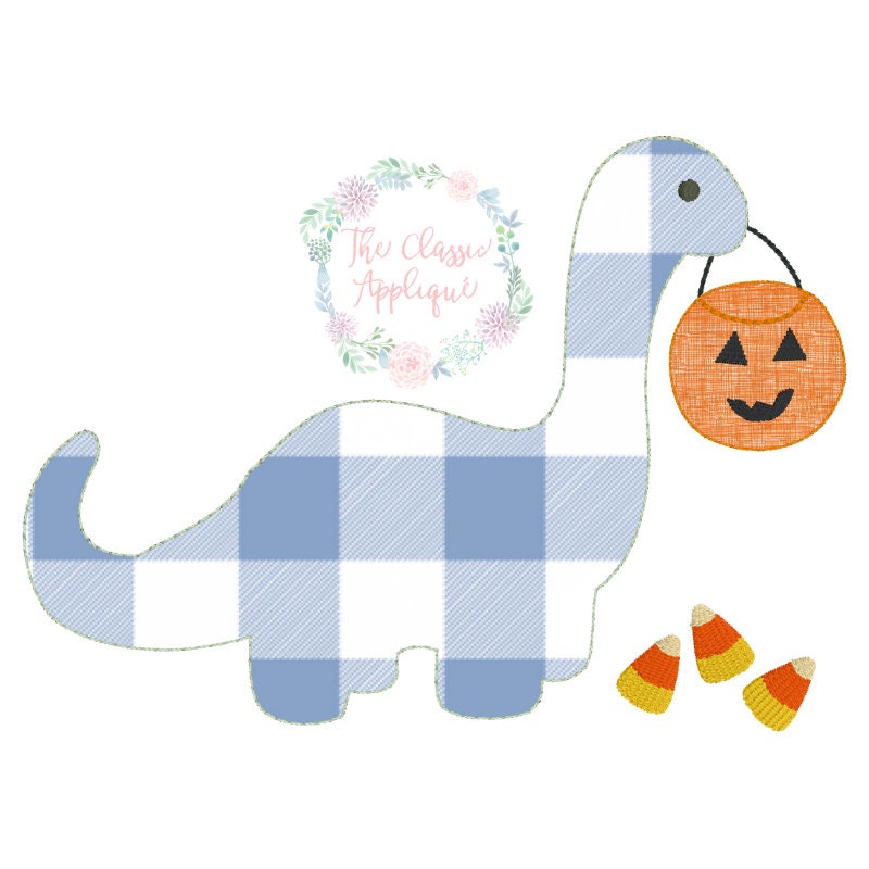 Halloween Dinosaur With Candy Corn and Candy Bucket Bean - Etsy