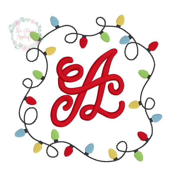Christmas Monogram Embroidery Design - Etsy