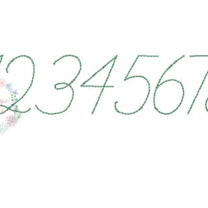 Cursive Script Bean Stitch, Vintage Stitch Font for Machine Embroidery ...