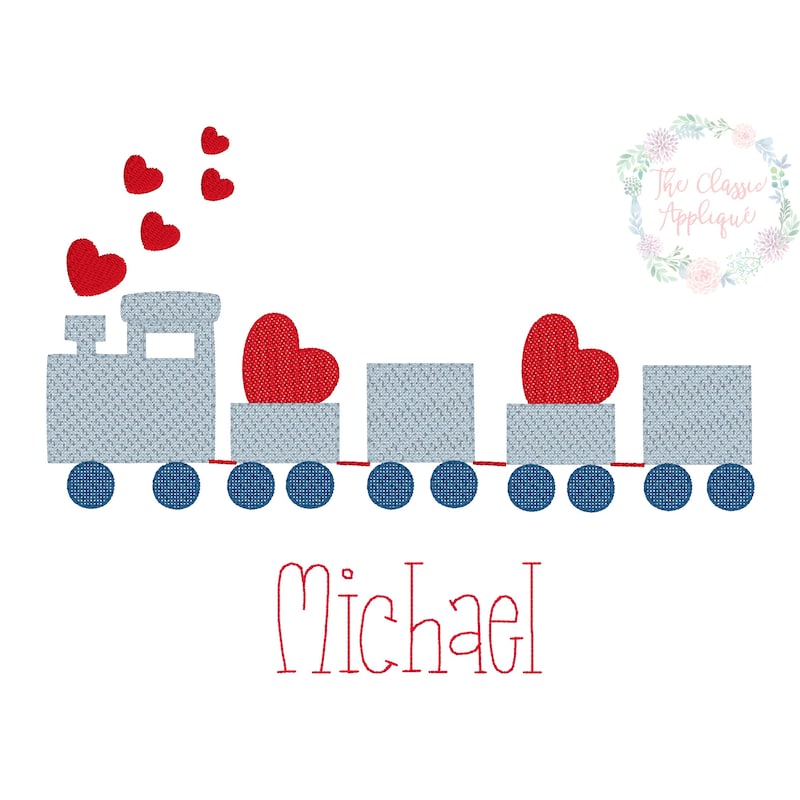 Valentines Train Design - Etsy