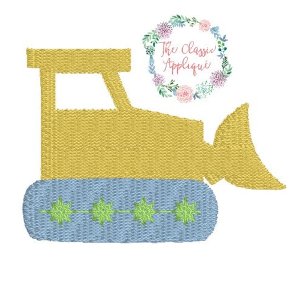 Bulldozer Embroidery - Etsy