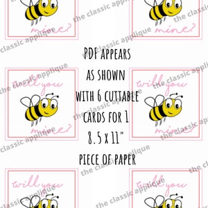Printable Valentine's Day Gift Tags, Printable Valentine, Bee Mine, PDF ...