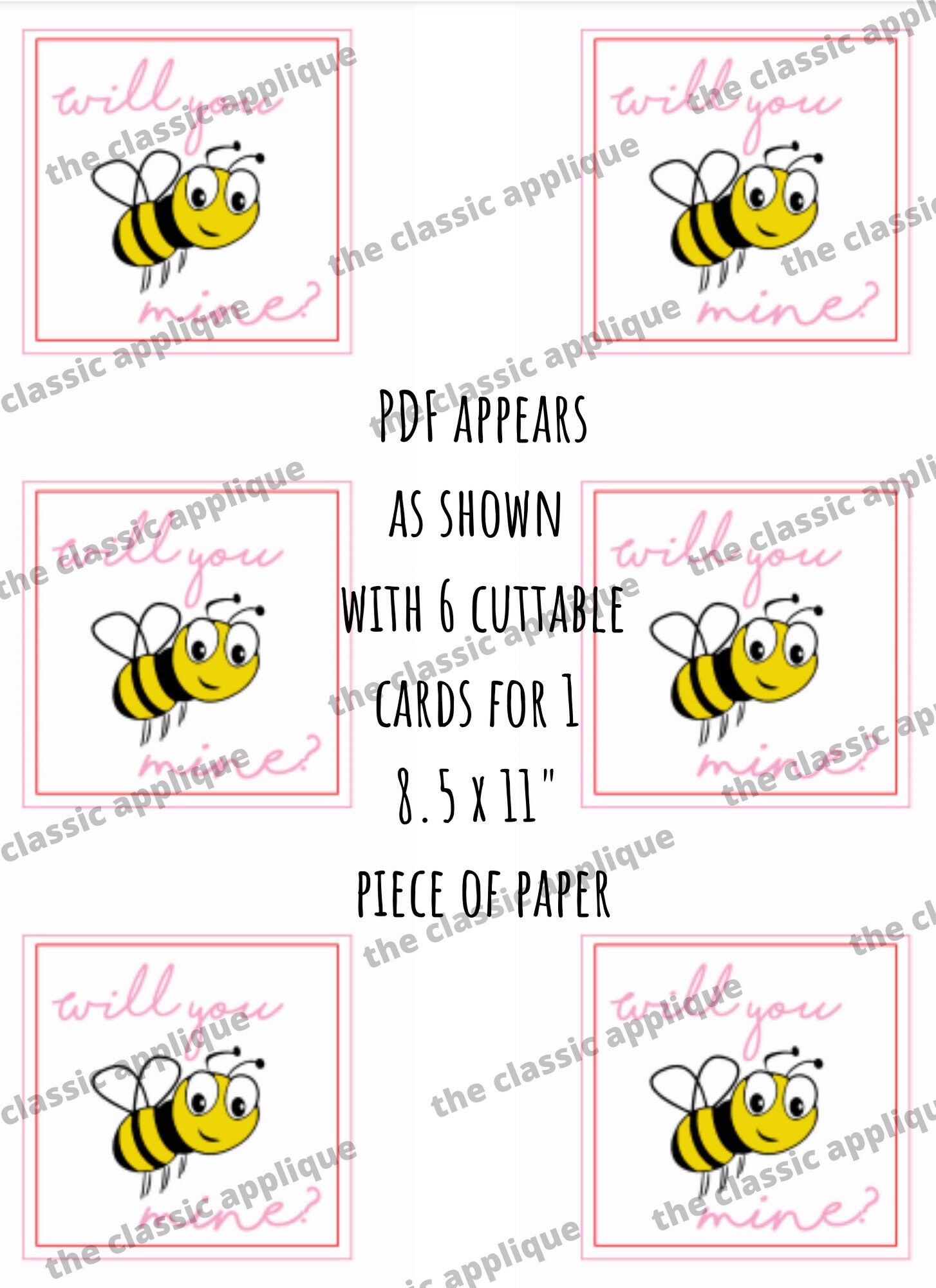 Printable Valentine's Day Gift Tags, Printable Valentine, Bee Mine, PDF ...