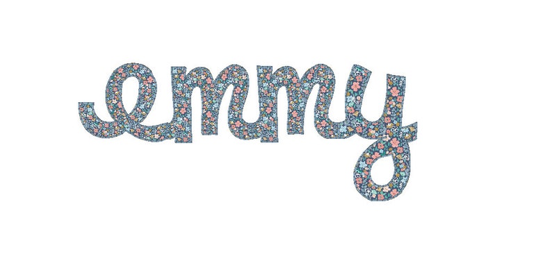 Emma Font Cursive Bean Stitch Applique Font Quick Stitch - Etsy