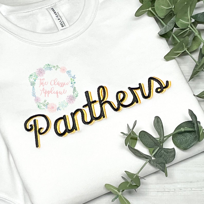 The Spirit Font Layered Shadow Satin Stitch Cursive Font for - Etsy