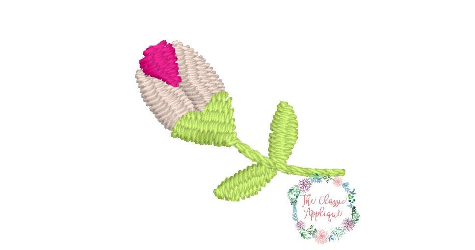Single Rose or Rosebud Flower Mini Machine Embroidery Design File - Etsy