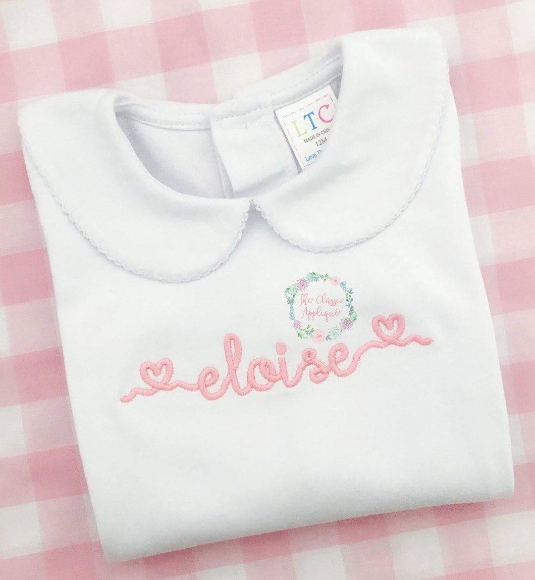 The "mallory" Cursive Satin Font With Heart Swashes Machine Embroidery ...