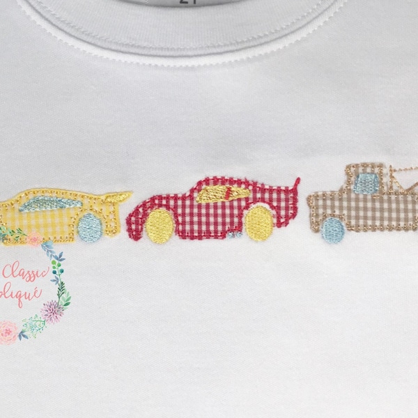 Applique Race Car - Etsy