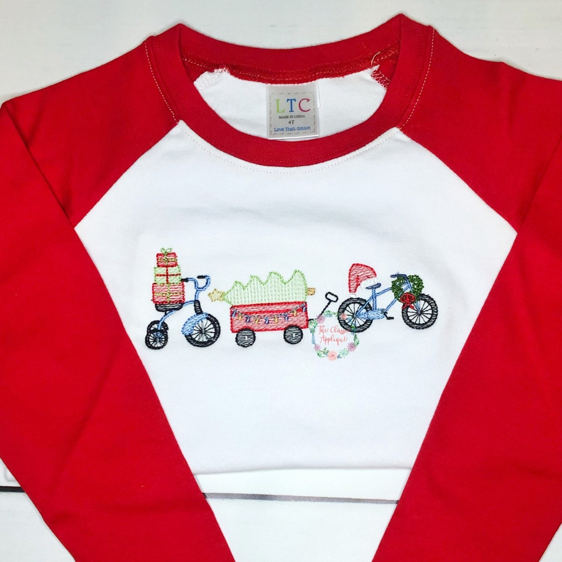 Christmas Parade Tricycle, Wagon, Bike With Christmas Tree Sketch Fill ...