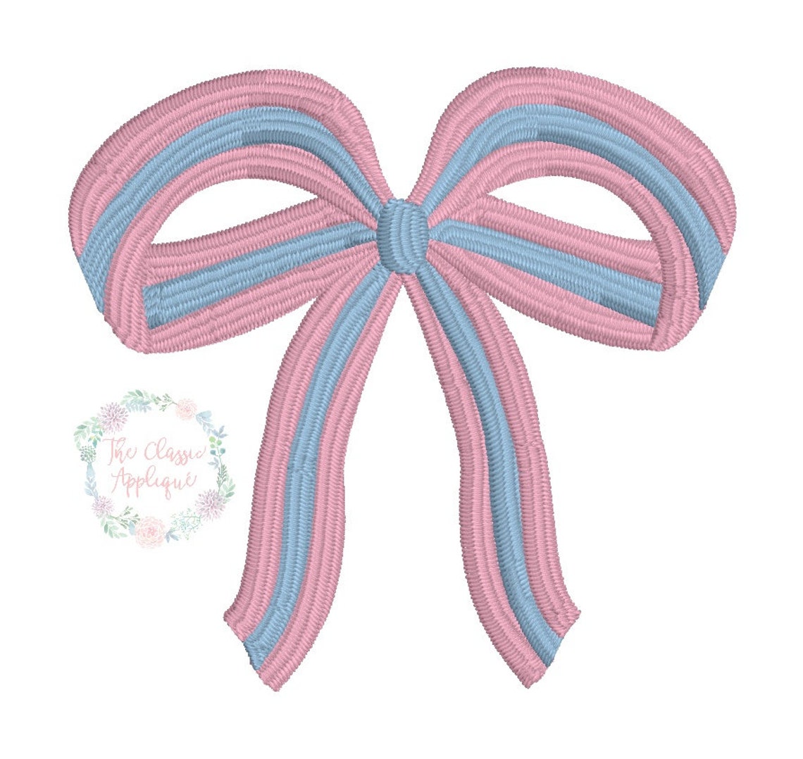 Mini Satin Stitch Bow Machine Embroidery Design File - Etsy