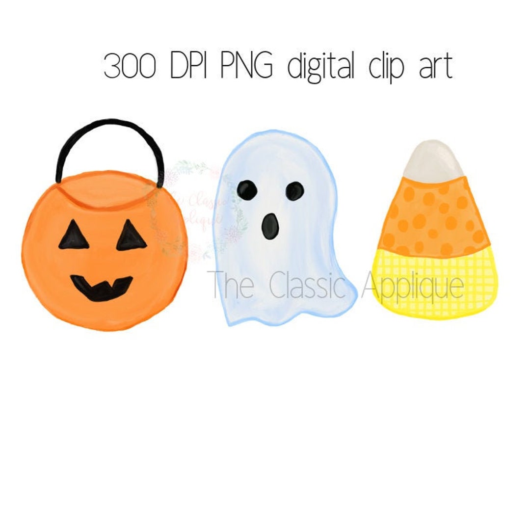 Halloween Candy Bucket Jack O Lantern, Ghost, Candy Corn Trio ...