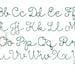 Cursive Script Bean Stitch, Vintage Stitch Font for Machine Embroidery ...