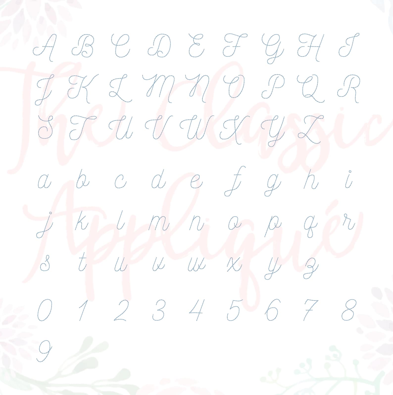 Classic Cursive Bean Stitch, Vintage Stitch Machine Embroidery Design ...