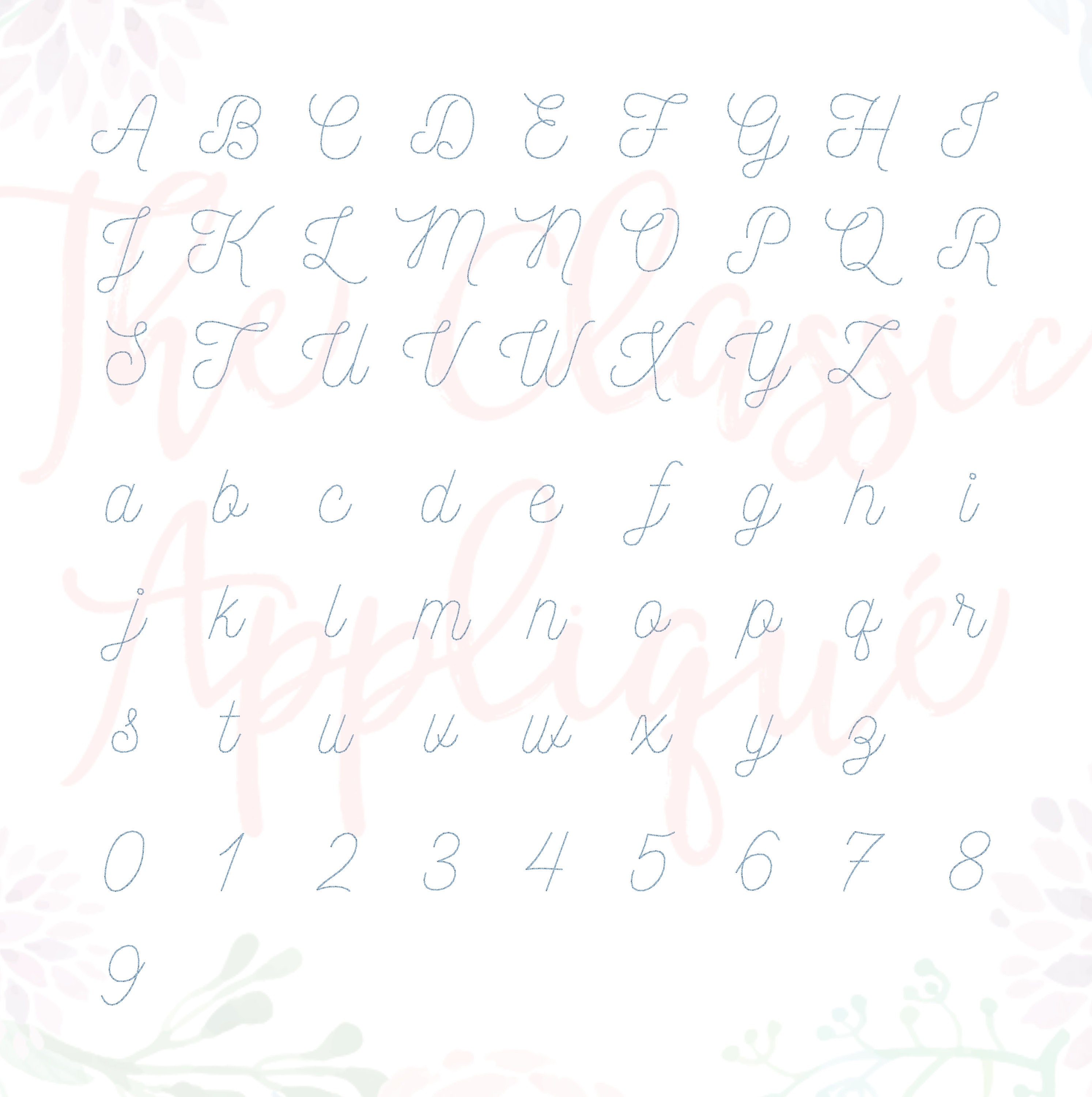 Classic Cursive Bean Stitch Vintage Stitch Machine Embroidery - Etsy