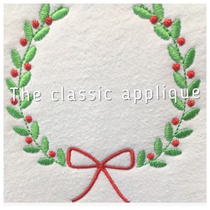 Laurel Berry and Bow Monogram Frame Embroidery Desing File in 2.5 Inch ...