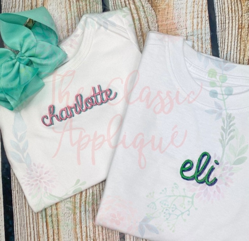 The Spirit Font Layered Shadow Satin Stitch Cursive Font for - Etsy