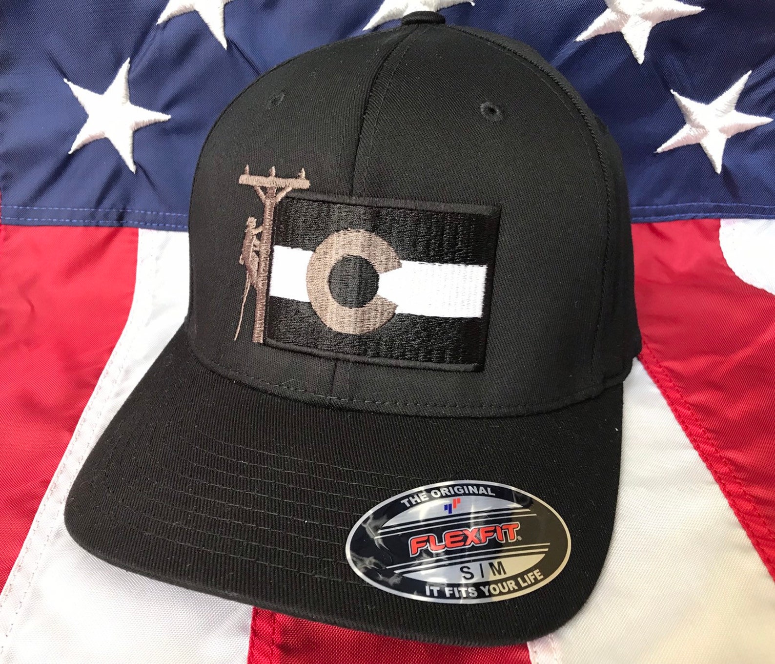 Any Colors Colorado Lineman Flag Embroidered Hat Lineman - Etsy