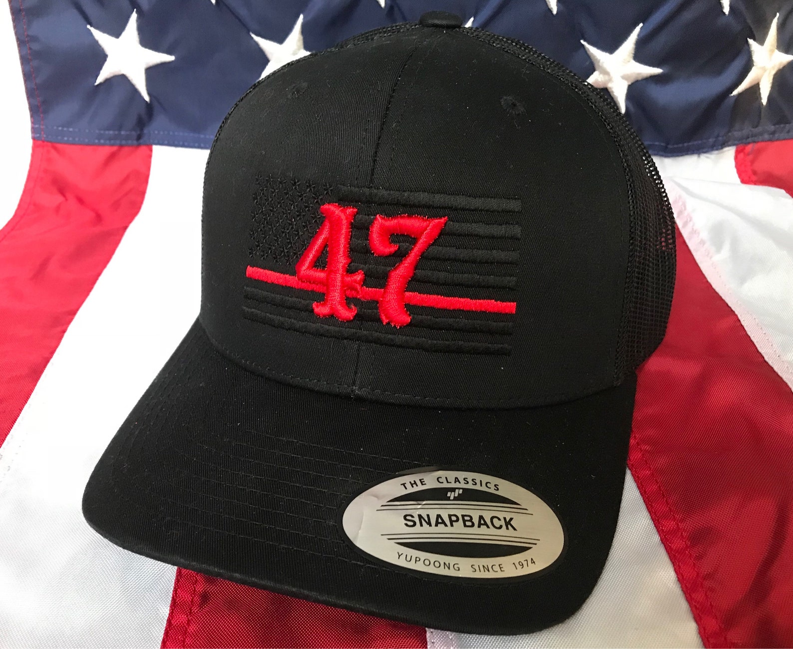 Free Personalization, Thin Red Line Hat Station Fire Fighter Blacked ...