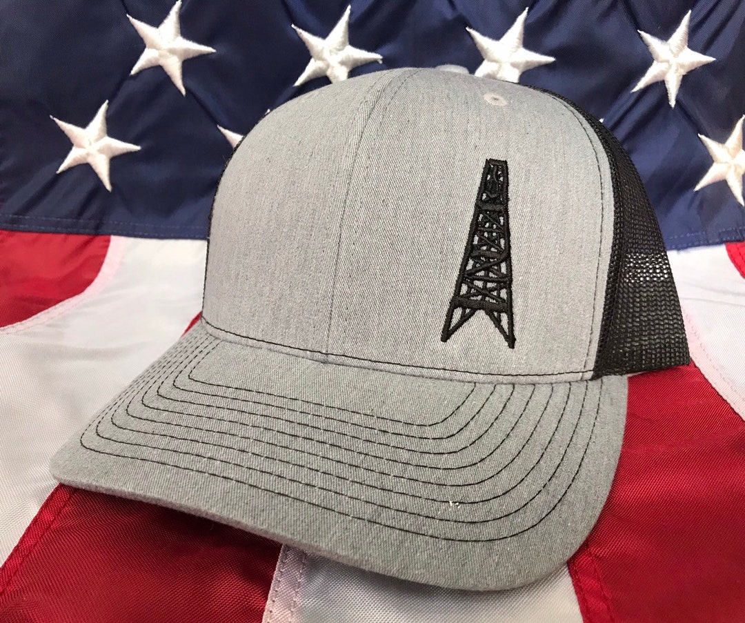 Oil Derrick Embroidered Hat, Richardson Snapback Hat, Oilfield Hat ...