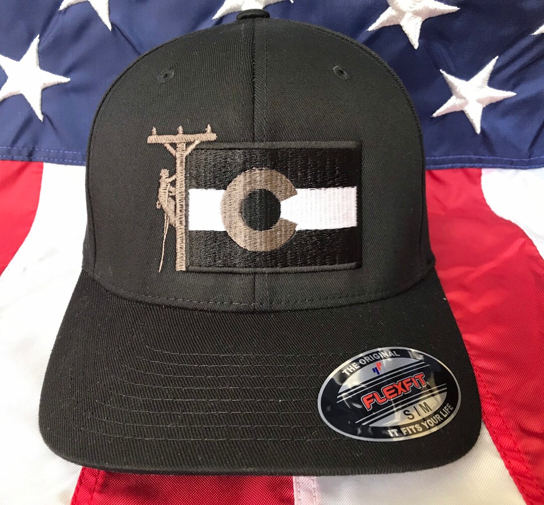 Any Colors, Colorado Lineman Flag Embroidered Hat, Lineman Baseball Cap ...