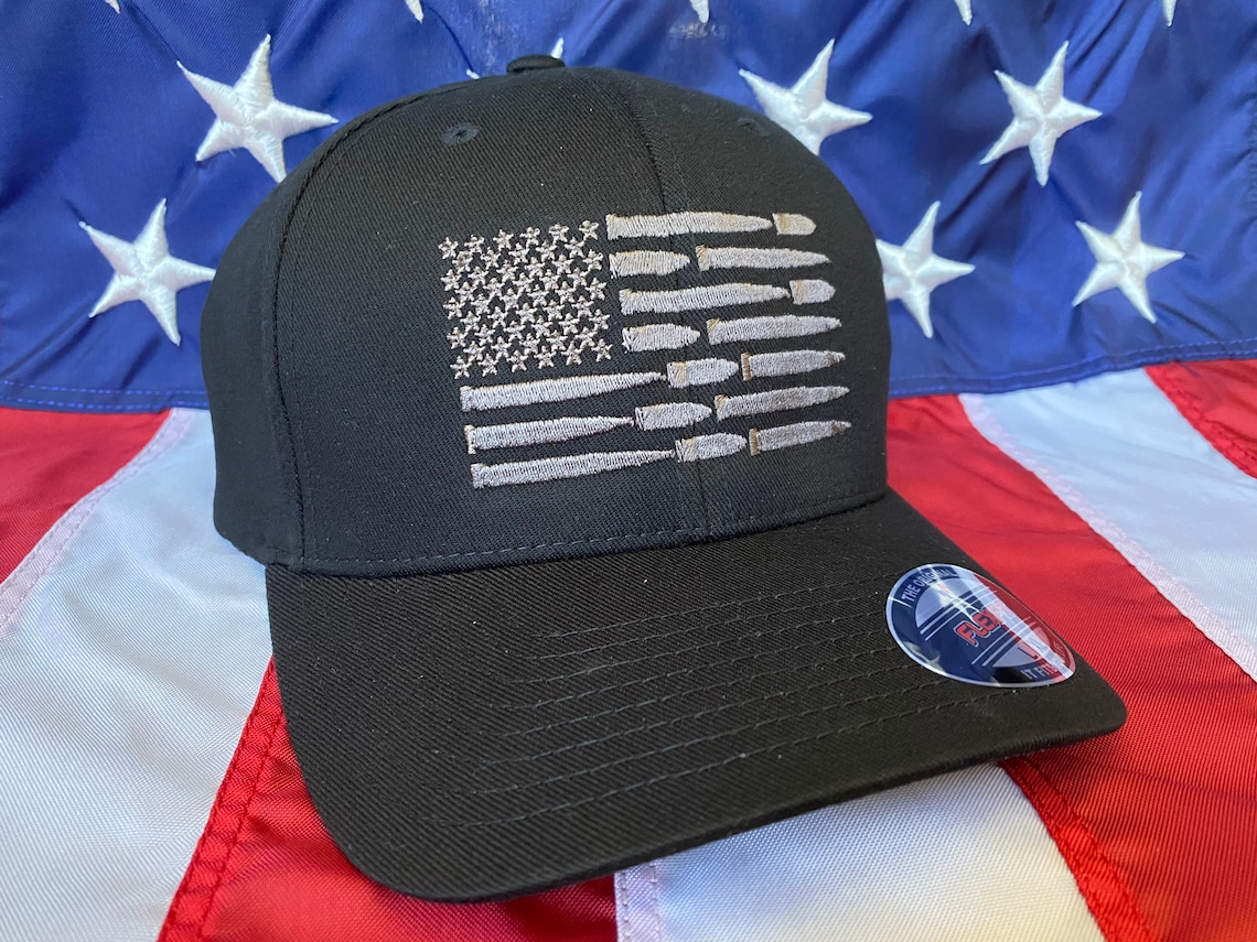 Bullet American Flag Hat Bullets Embroidered Hat Bullet Flag - Etsy