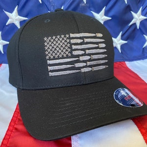 Bullet American Flag Hat, Bullets Embroidered Hat, Bullet Flag Hat - Etsy