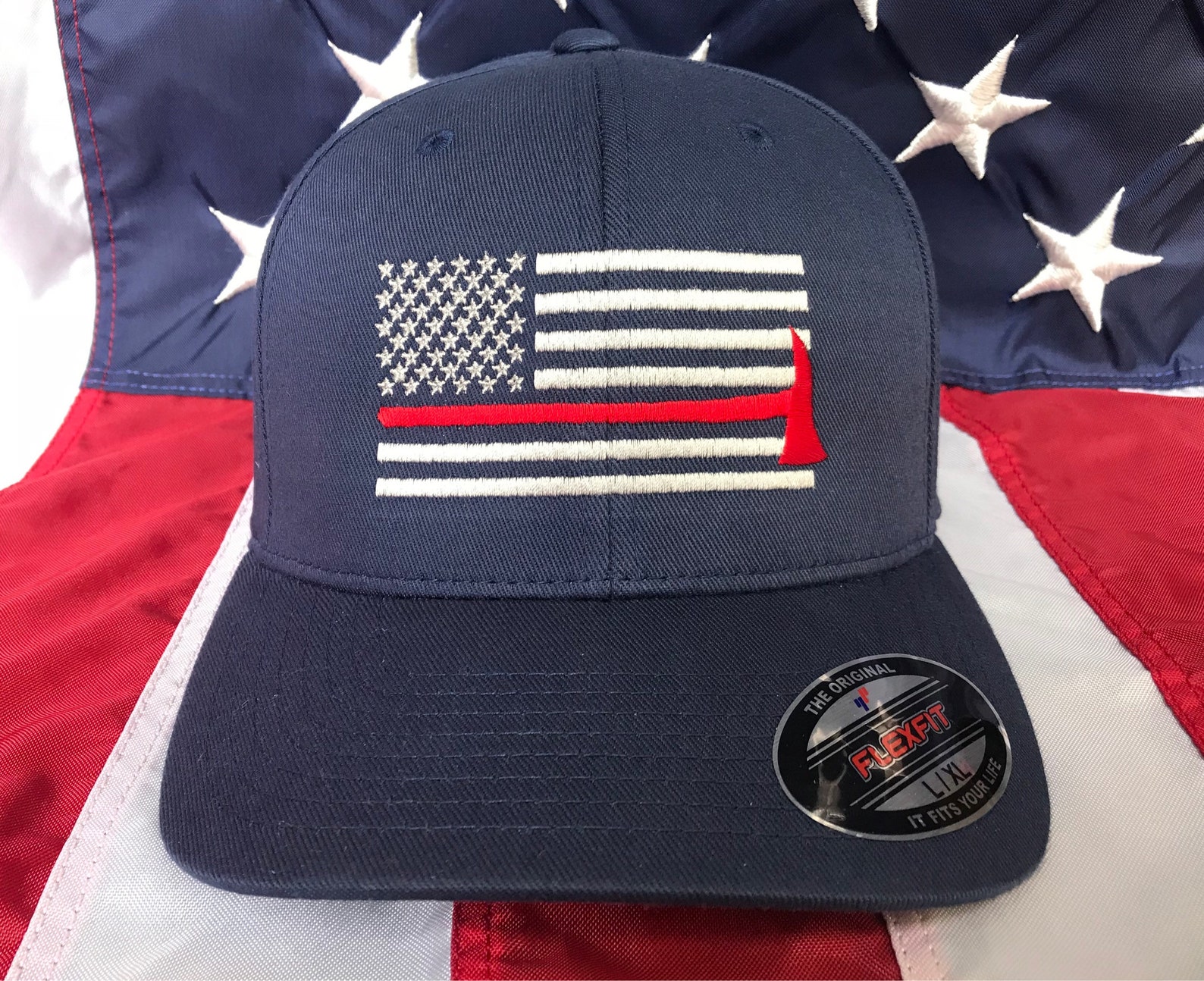 Free Personalization Thin Red Line Axe Fire Fighter American | Etsy