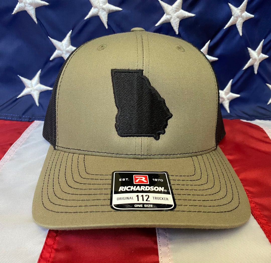 State of Ga Embroidered Hat, Richardson 112, Loden Green, Ga Hat ...