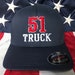 Free Personalization Any 3D Numbers Firefighter Truck Hat, Firefighter ...