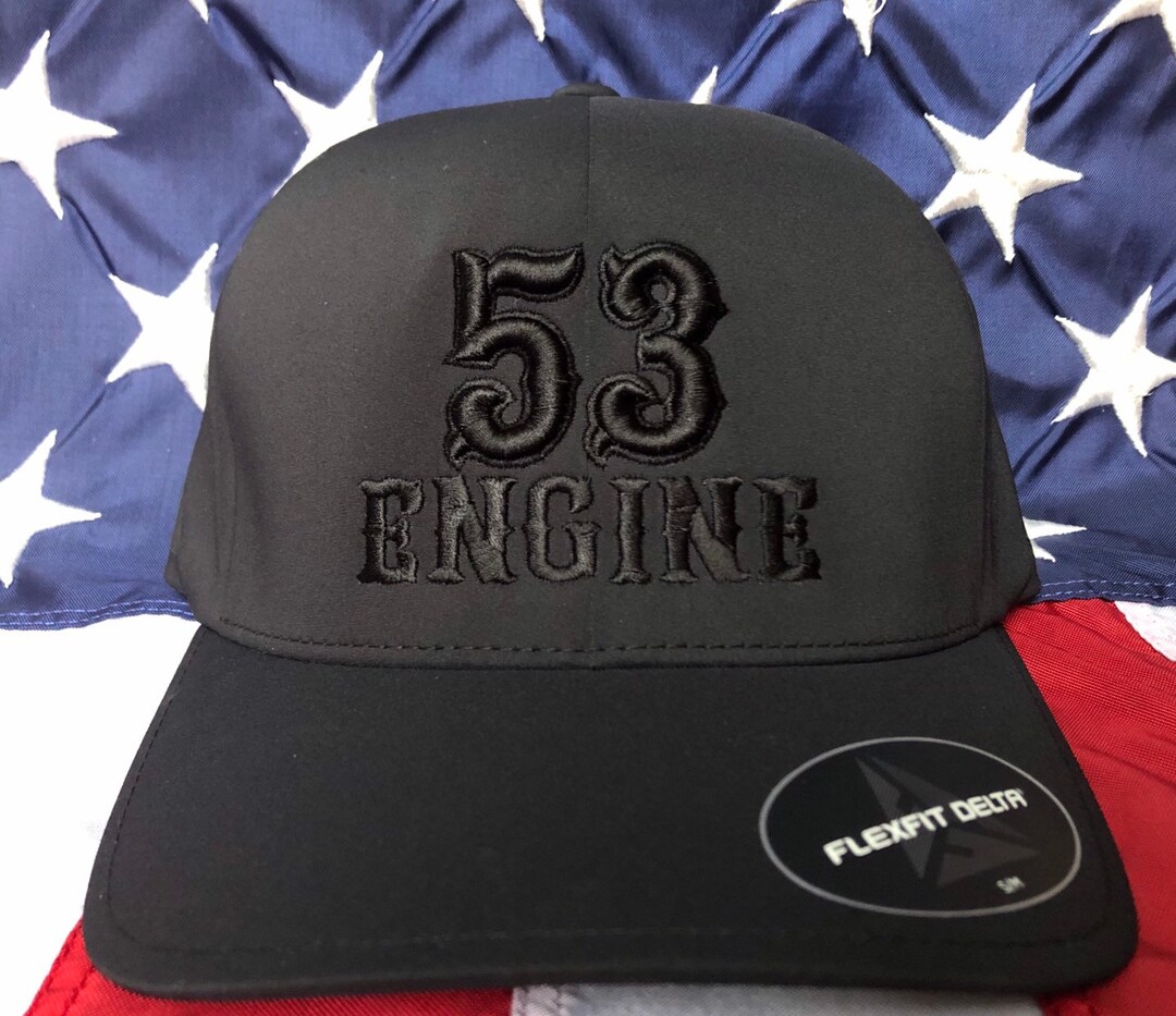 Free Personalization Blacked Out 3D Numbers Firefighter Engine Hat ...