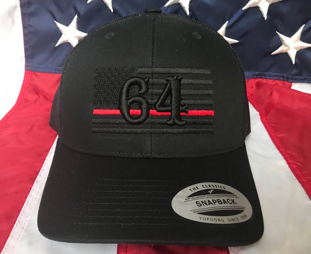 Free Personalization, Thin Red Line Hat Station Fire Fighter Blacked ...