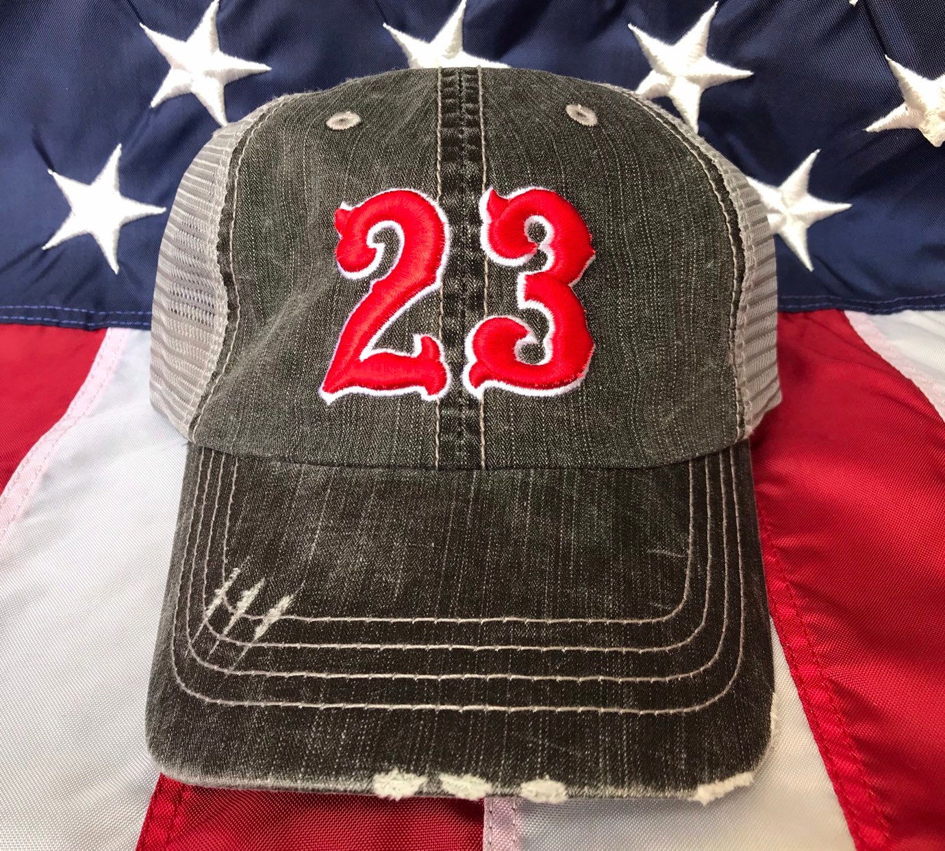 Any colors! Custom 3D number embroidered hat, baseball mom, football ...