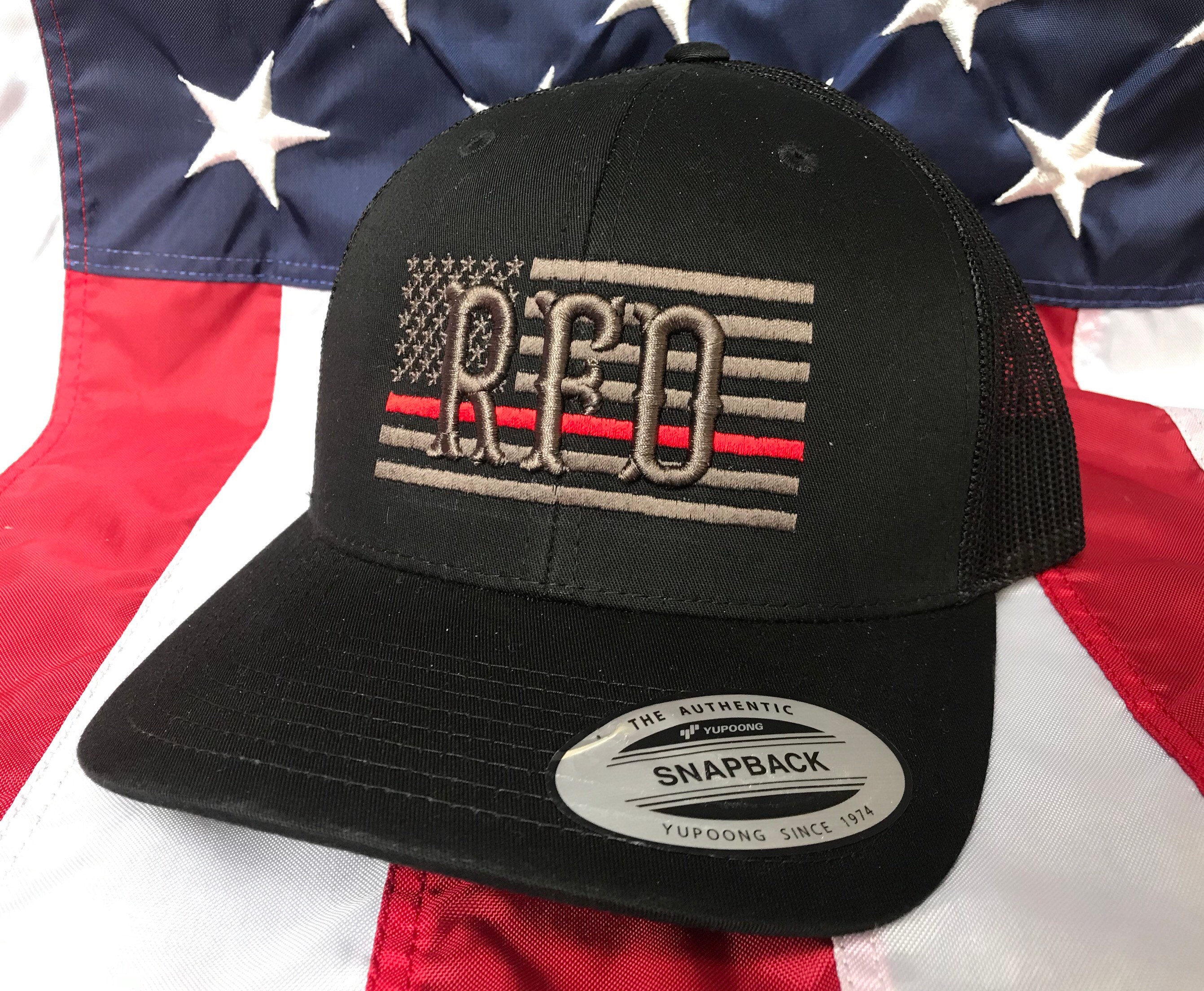 Free personalization Thin red line Fire fighter 3D initials hat, fire ...