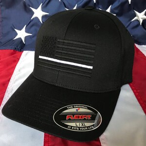 Free Personalization, Thin White Line Hat, Blacked Out American Flag ...