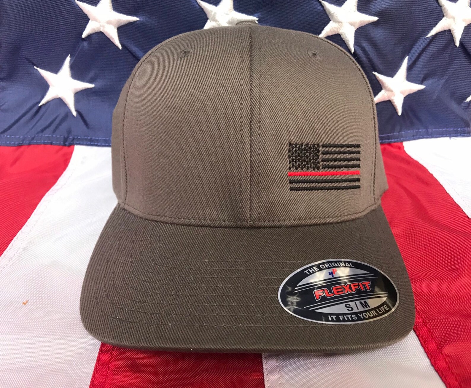 Any Colors Thin Red Line American Flag Side Panel Hat Thin - Etsy