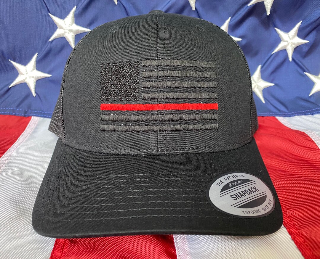 Free Personalization, Thin Red Line Hat Fire Fighter Station Blacked ...