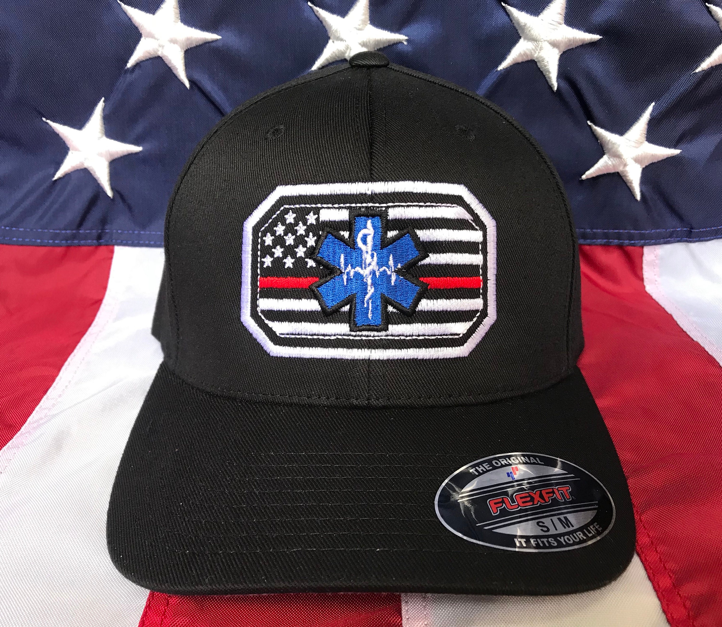 Free personalization Thin red line Fire fighter station American flag ...